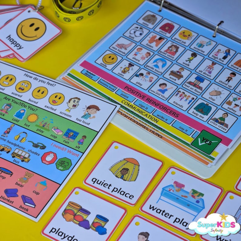 Special Education Visual Aid for Kids, Communication Starter Kit for ...