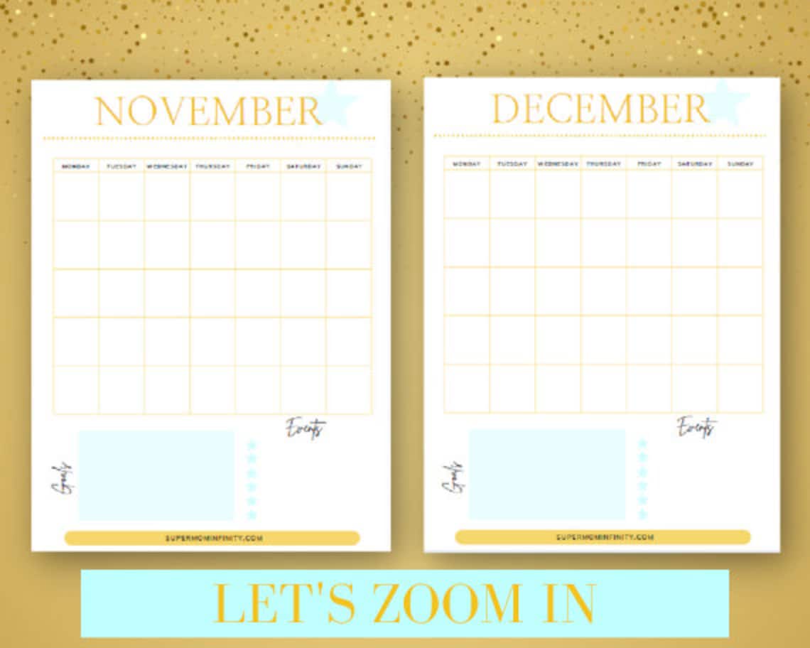 12 Month Calendar, Printable Calendar, Calendar Templates, Organized ...