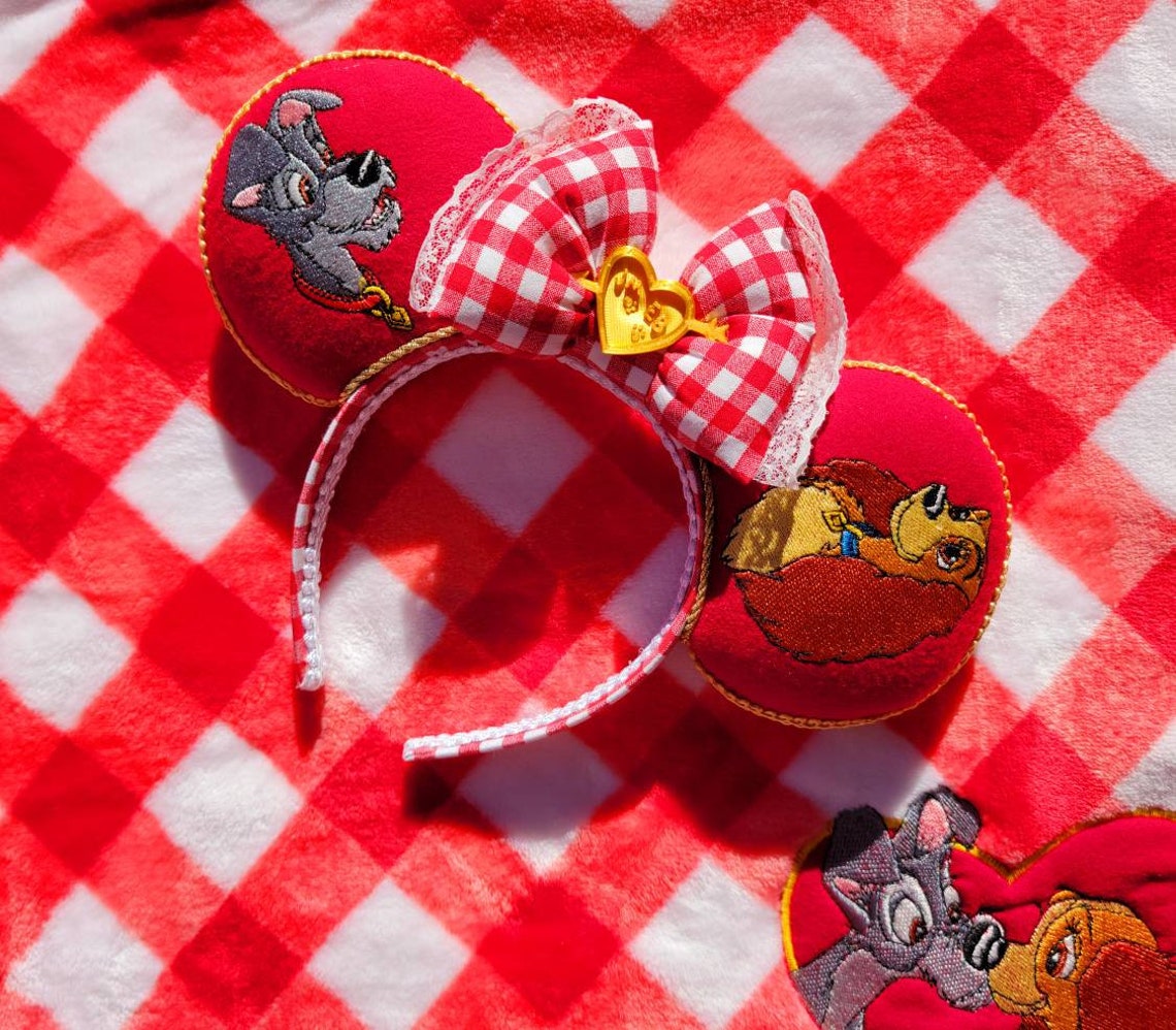 Embroidered Lady and the Tramp Ears - Etsy