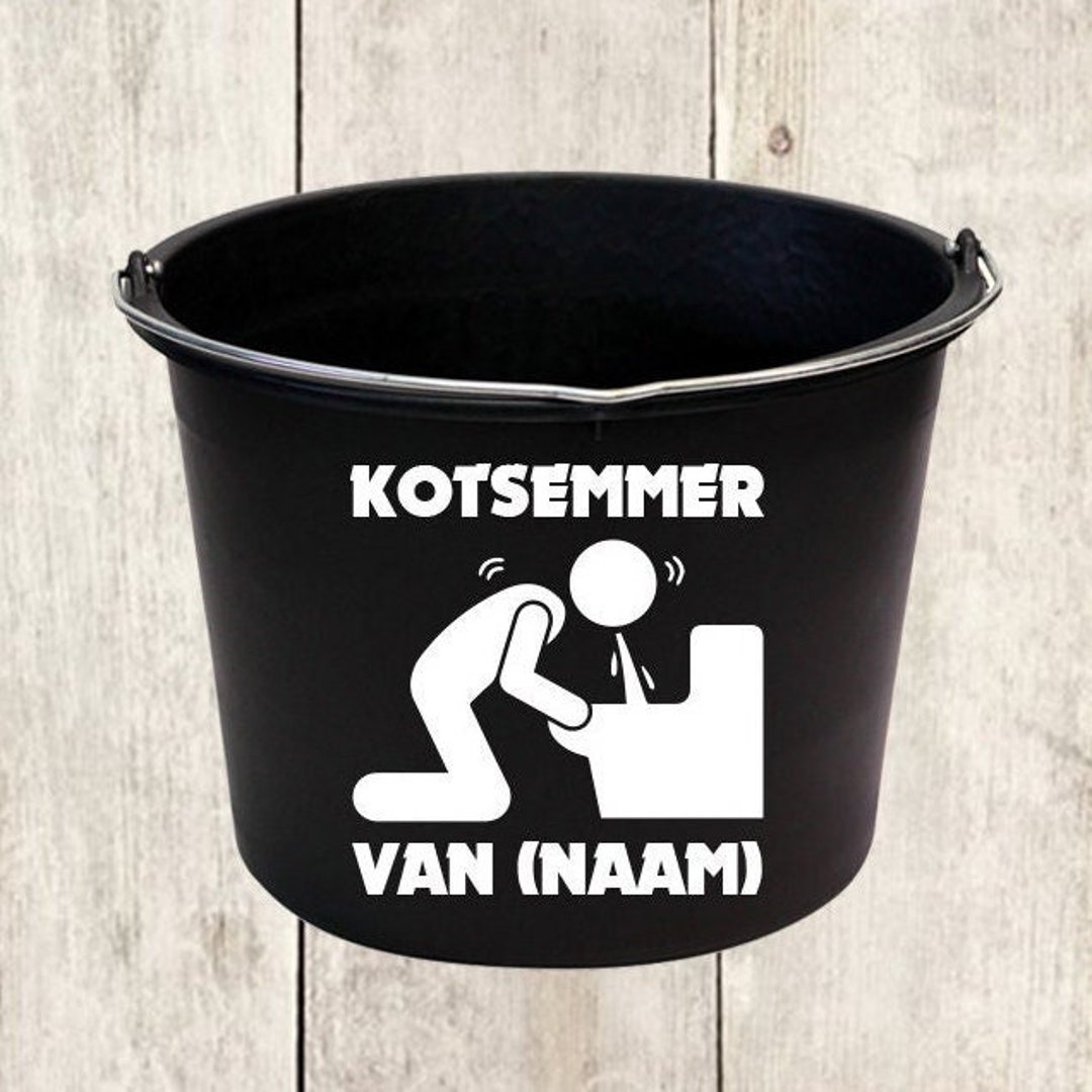 Gepersonaliseerde Emmer Mannen Cadeau, kado mannen, kots emmer ...