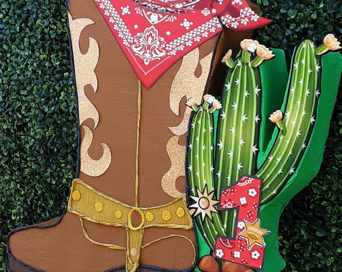 Boot Pinata Cowboy Birthday Party Sheriff Pinata - Etsy