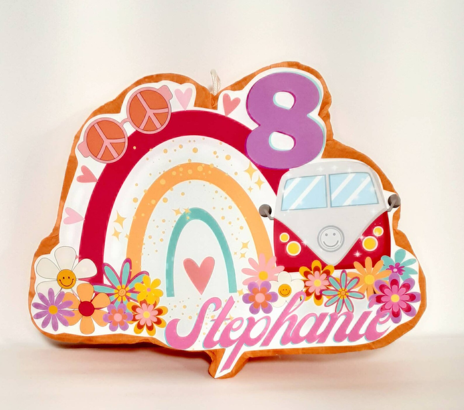 Groovy Pinata Boho Rainbow Groovy Party Decor Pinata Hippie Party Boho ...