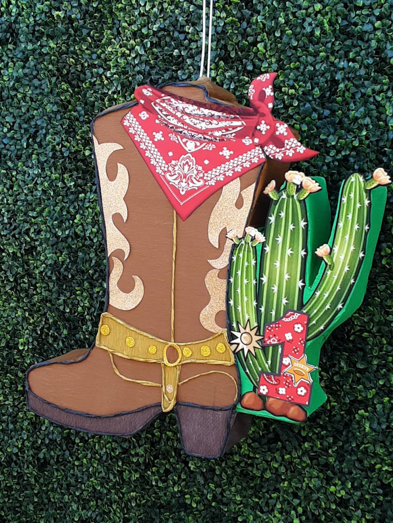 Boot Pinata Cowboy Birthday Party Sheriff Pinata - Etsy
