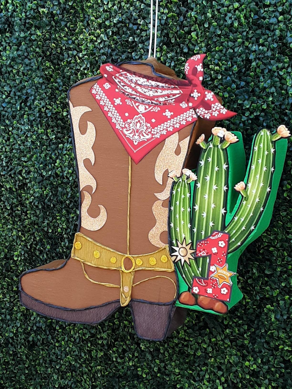 Boot Pinata Cowboy Birthday Party Sheriff Pinata - Etsy