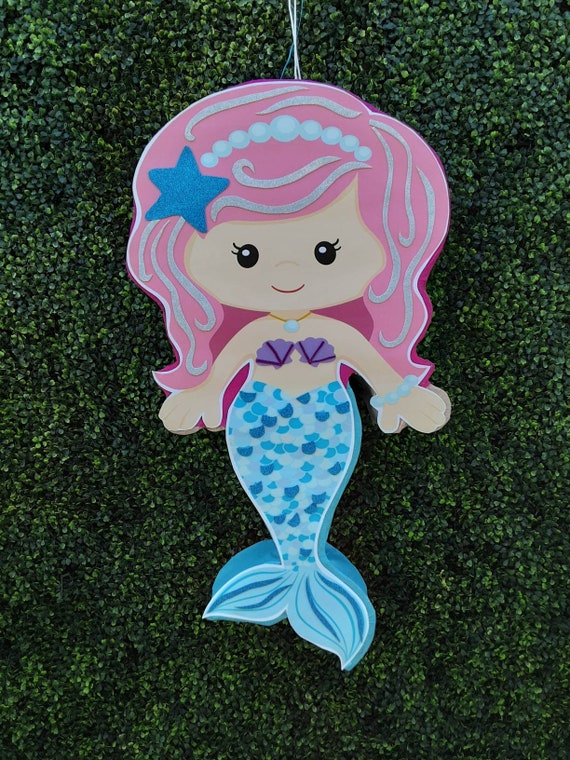 Mermaid pinata under the sea birthday party mermaid party | Etsy