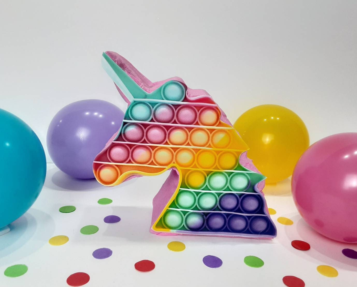 Handmade Unicorn Pop It Pinata Printed Pop It Birthday Party Fidget ...