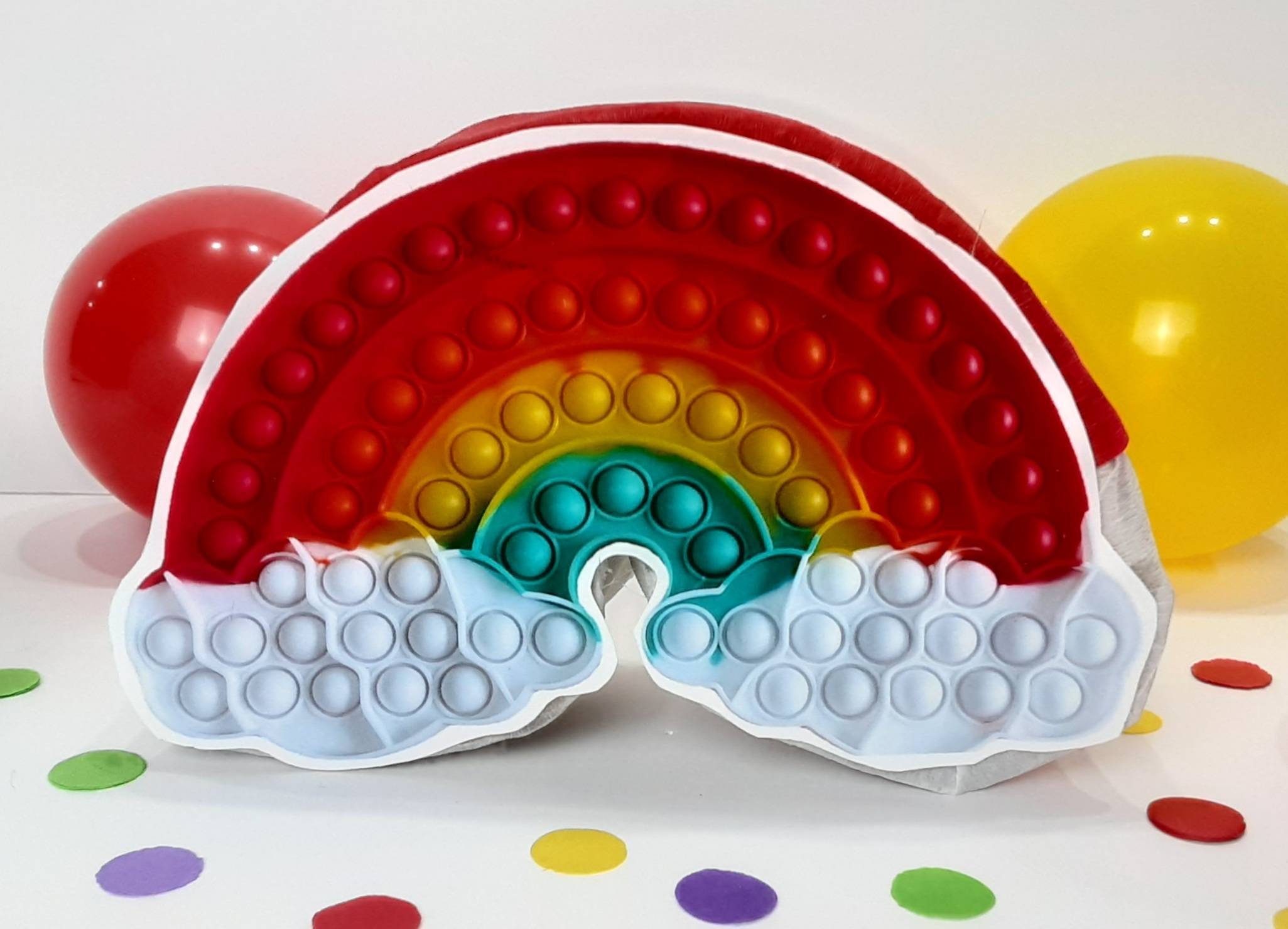 Rainbow Pop It Pinata Printed Pop It Birthday Party Fidget Pinata Pop ...