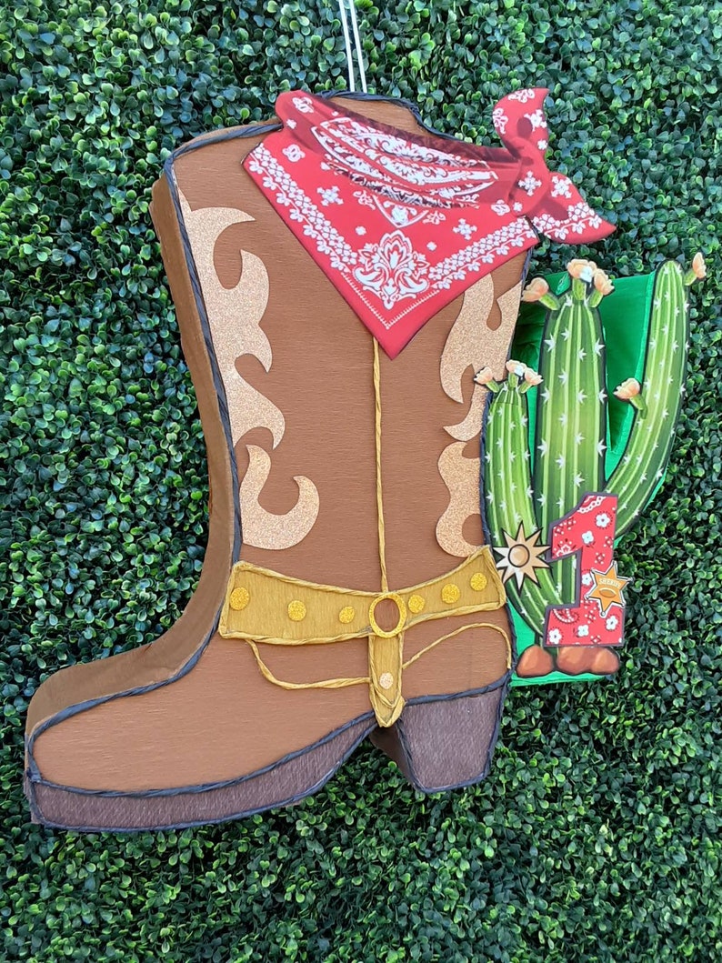 Boot Pinata Cowboy Birthday Party Sheriff Pinata - Etsy