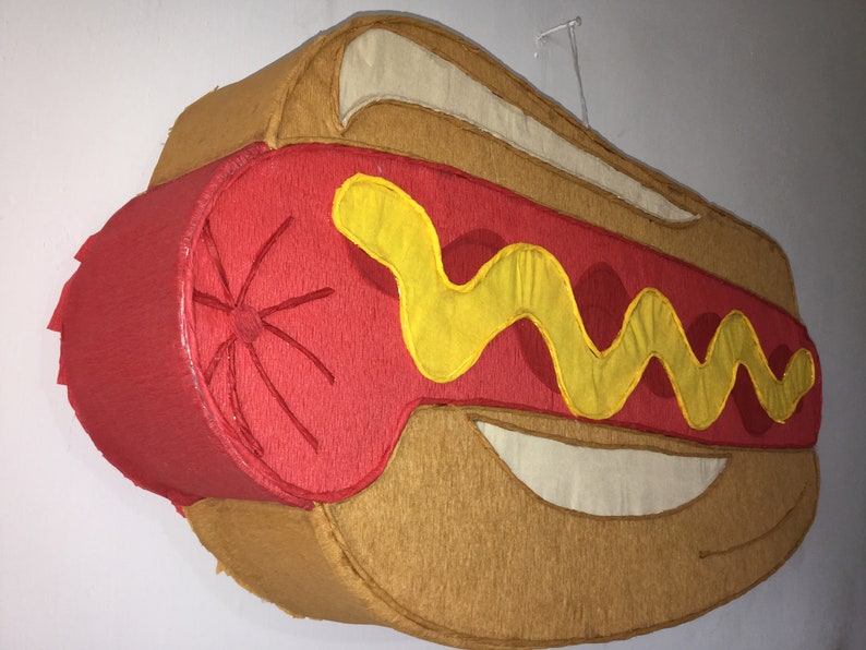 Hot Dog Pinata Barbacoa Birthday Party Grill Party Logo Pinata - Etsy