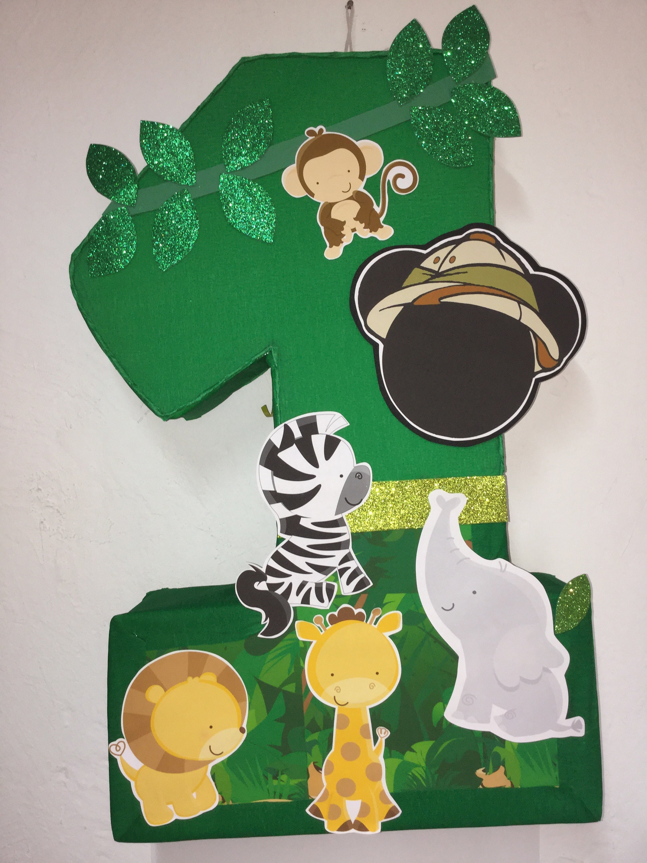 Safari Pinata Number One Decorated Safari Baby Jungle Pinata Baby ...