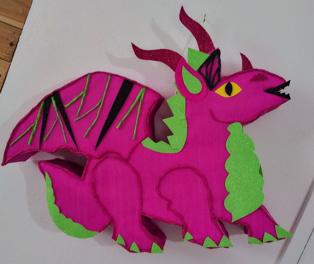 Dragon Pinata Pink Dragon Pinata Fairy Tales Birthday Party Castle ...