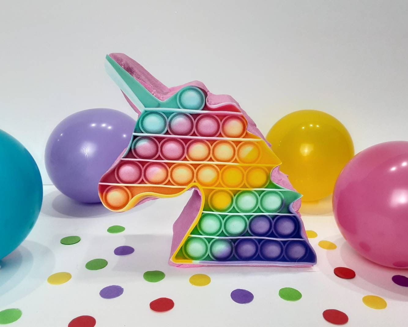 Handmade Unicorn Pop It Pinata Printed Pop It Birthday Party Fidget ...