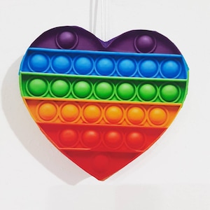 Heart Pop It Pinata Printed Pop It Birthday Party Fidget Pinata Popit ...