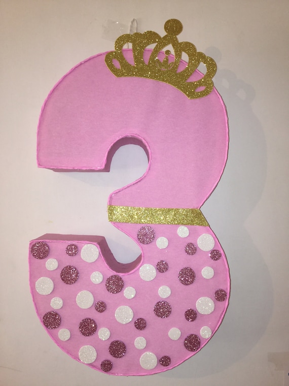 Princess Pinata Number One Decorated Girls Birthday Party | Etsy
