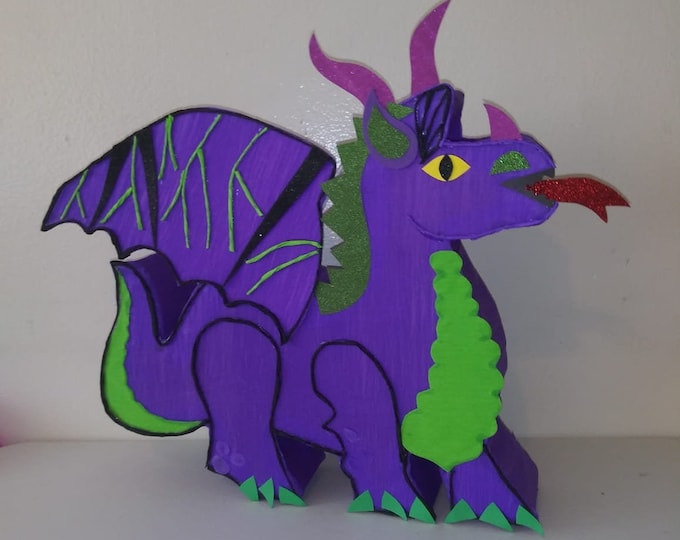 Dragon Pinata Purple Dragon Pinata Fairy Tales Birthday Party - Etsy