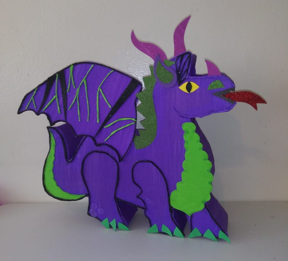 Dragon Pinata Purple Dragon Pinata Fairy Tales Birthday Party Castle ...