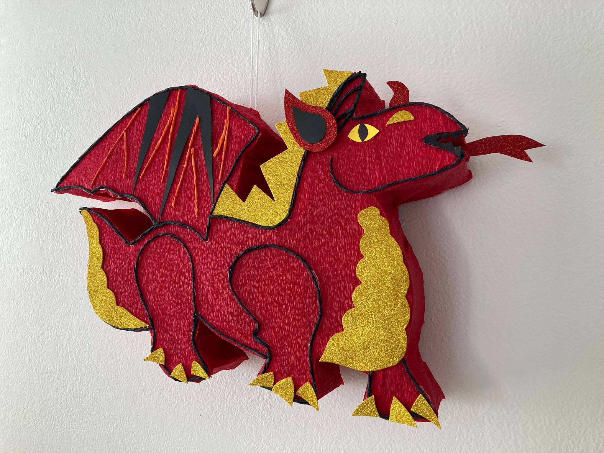 Dragon Pinata Red Dragon Pinata Fairy Tales Birthday Party Castle ...