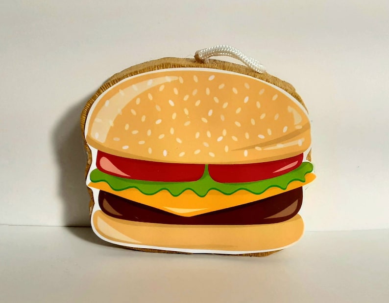 Hamburger Pinata Food Birthday Party Grill Party Logo Pinata Food Party ...