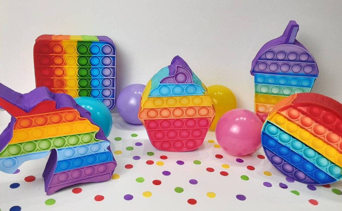 5 Pop It Mini Pinatas Pop It Mini Pinata Pop It Party Pop It Birthday ...
