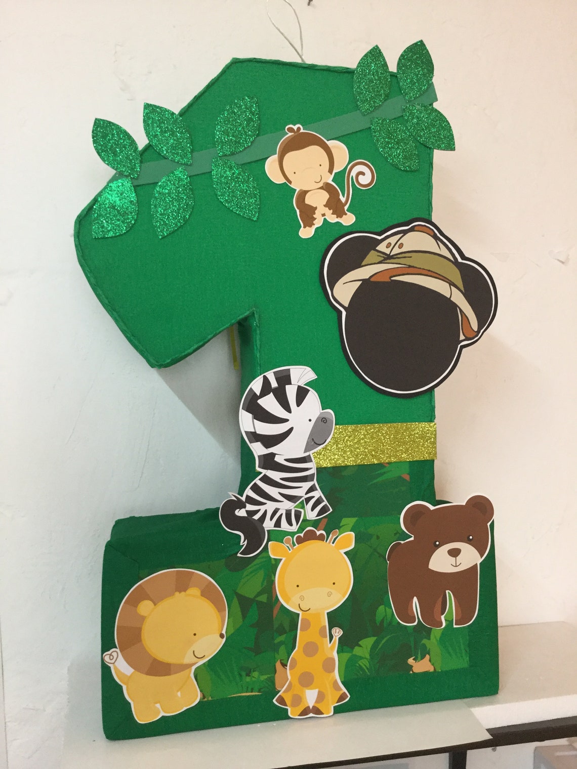 Safari Pinata Number One Decorated Safari Baby Jungle Pinata Baby ...