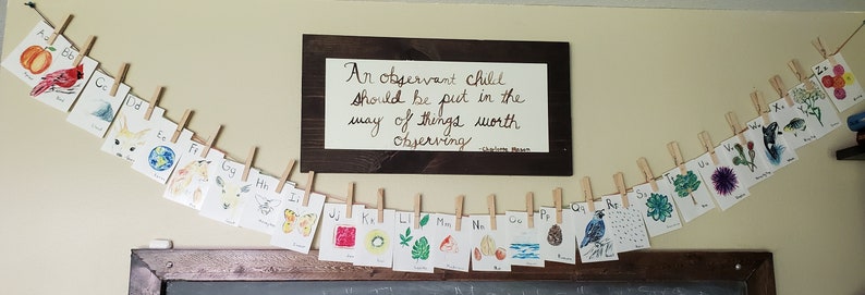 Nature Themed Alphabet Cards - Etsy