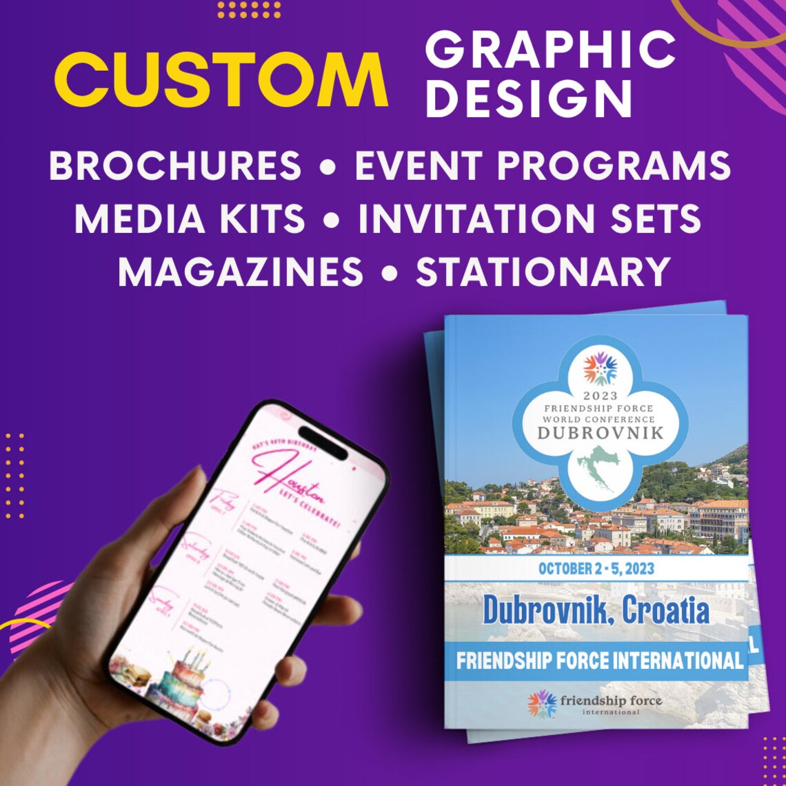 Custom Professional Graphic Design Service, Event Conference Program ...
