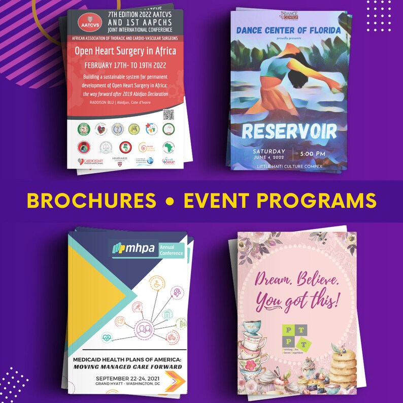 Custom Professional Graphic Design Service, Event Conference Program ...