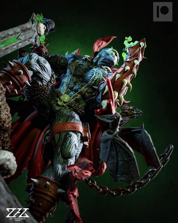 Spawn -fan Art,3d Printed, Unpainted Model Kit. 1/4 Scale - Etsy