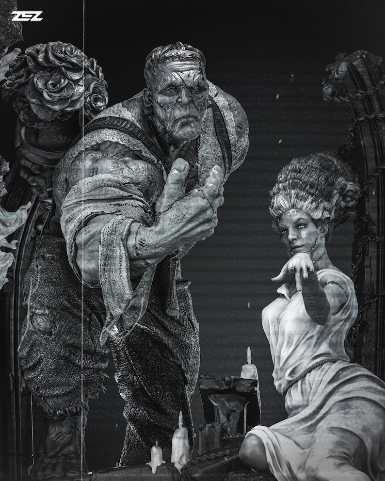 Frankenstein & Bride Diorama **halloween Special** – Fan Art Statues by ...