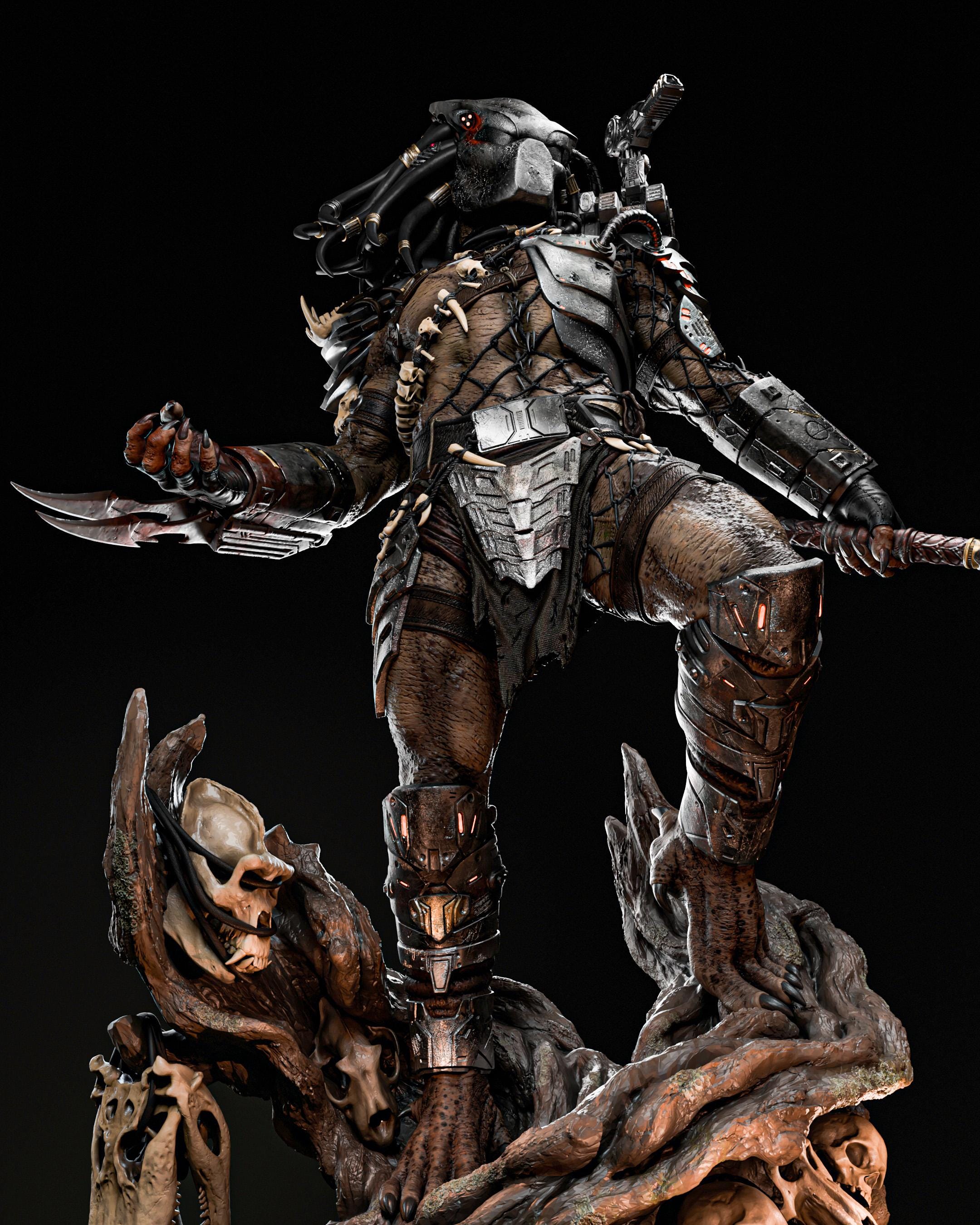 Predator -fan Art,3d Printed, Unpainted Model Kit. 1/6 Scale - Etsy