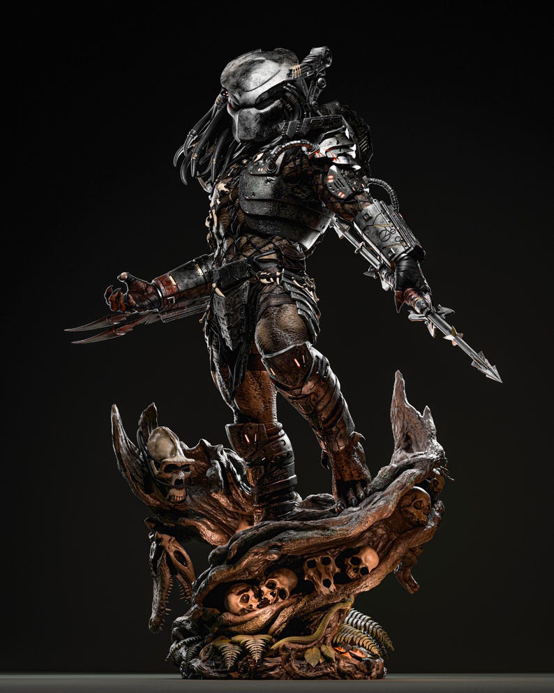 Predator -fan Art,3d Printed, Unpainted Model Kit. 1/6 Scale - Etsy