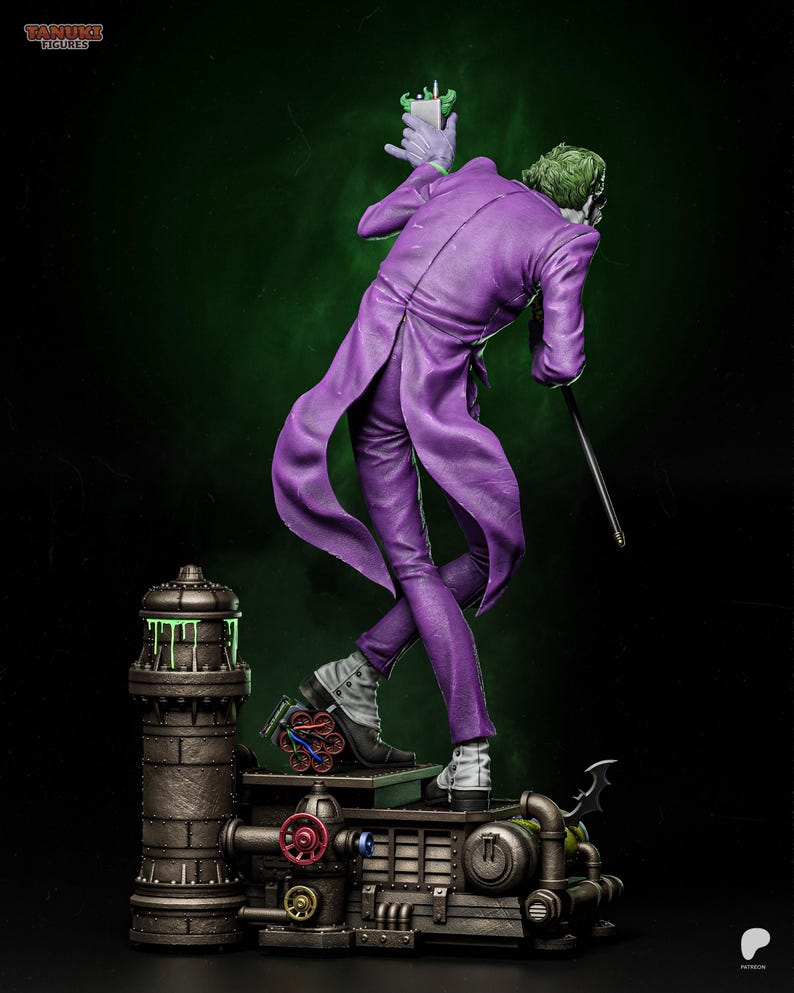 Joker Fan Art Diorama: Unpainted 3D Printed Model Kit - Tanuki Figures ...