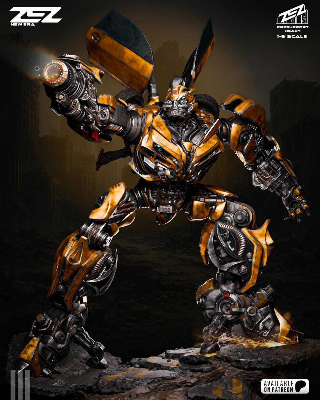 Transformers Bumble Bee -fan Art,3d Printed, Unpainted Model Kit 1/18 ...