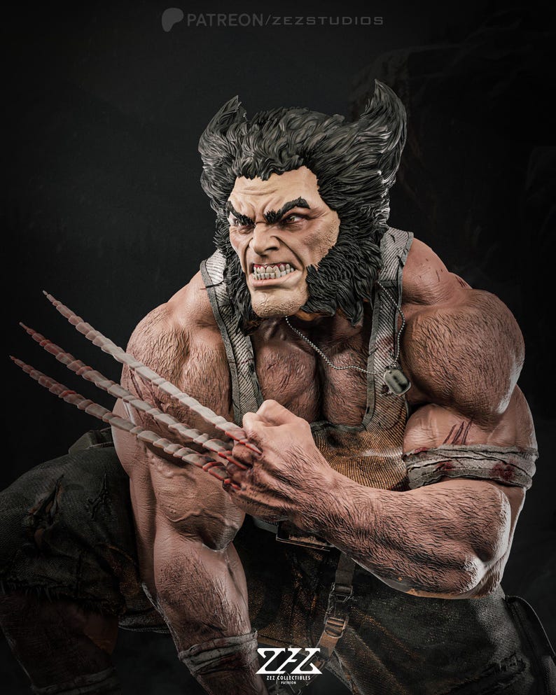 Fan Art Wolverine Unpainted 3D Printed, 1/6 Scale Kit - Etsy