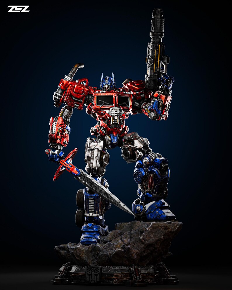 Transformers Optimus Prime -fan Art, 3D Printed, Unpainted Model Kit. 1 ...