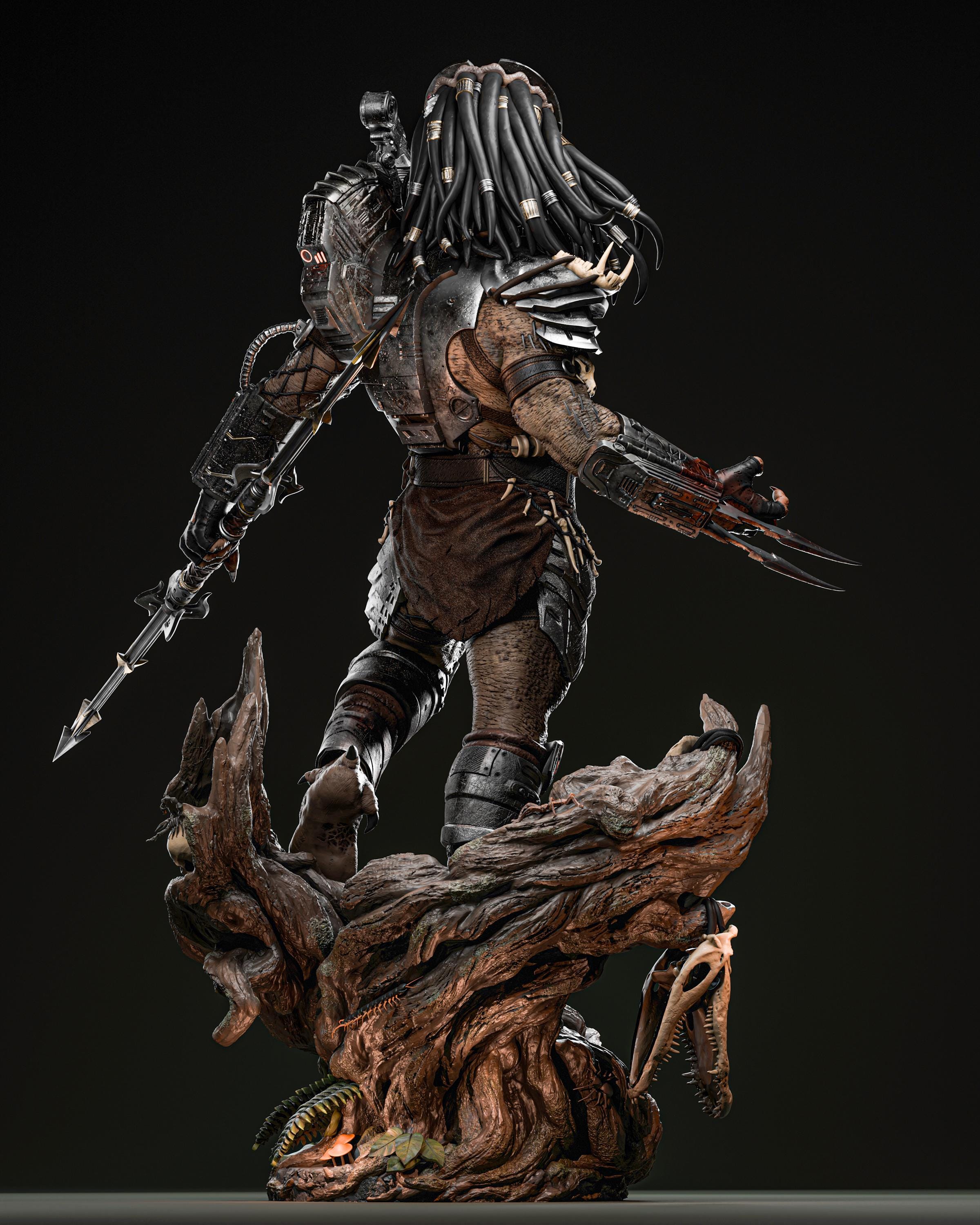 Predator -fan Art,3d Printed, Unpainted Model Kit. 1/6 Scale - Etsy