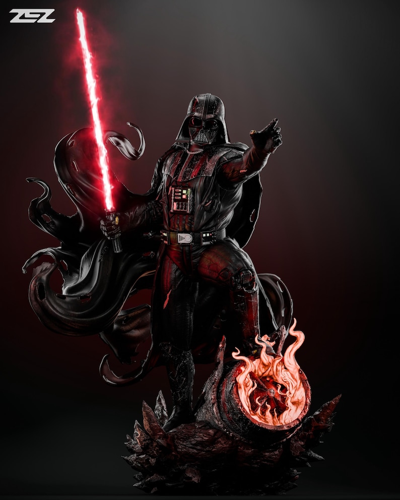 Darth Vader -fan Art,3d Printed, Unpainted Model Kit - Etsy