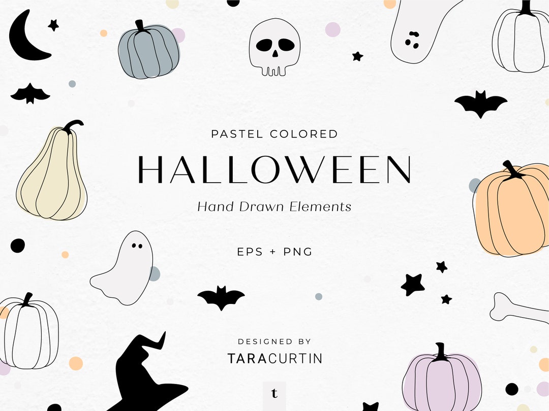 Halloween Clip Art, Pumpkins, Ghosts, Skulls and Bones, Halloween ...