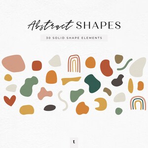 Abstract Elements Collection No. 1, Vases, Plants, Shapes, Line Art ...