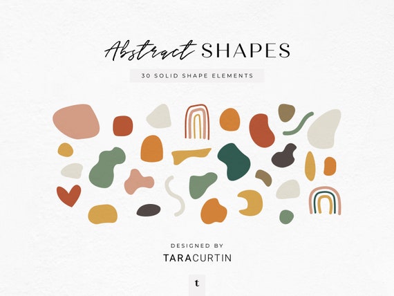 Abstract Shapes Abstract Line Art Hand Drawn Shapes Organic - Etsy