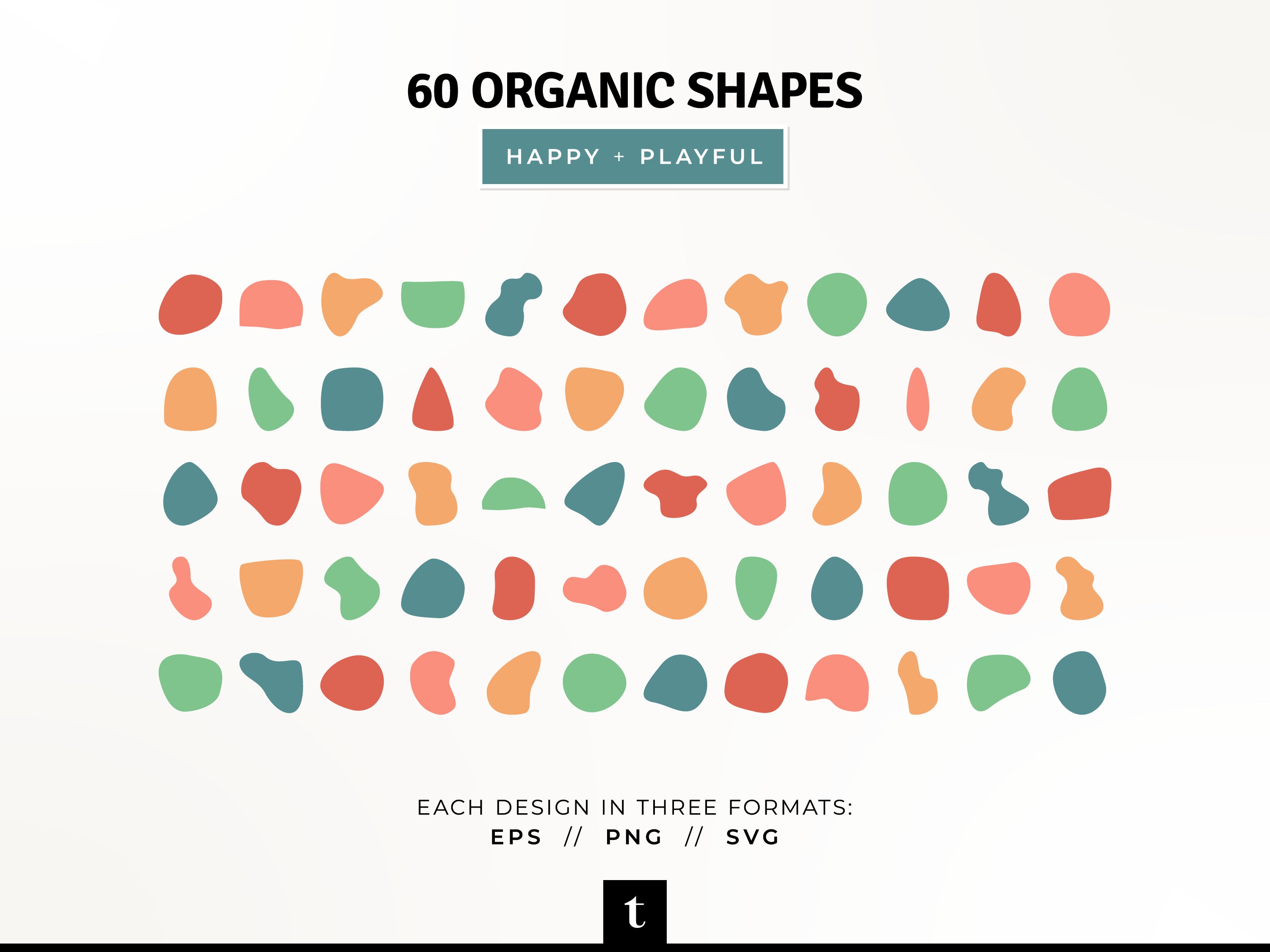 120 Geometric + Organic Shapes, Modern Shapes, Happy + Playful ...