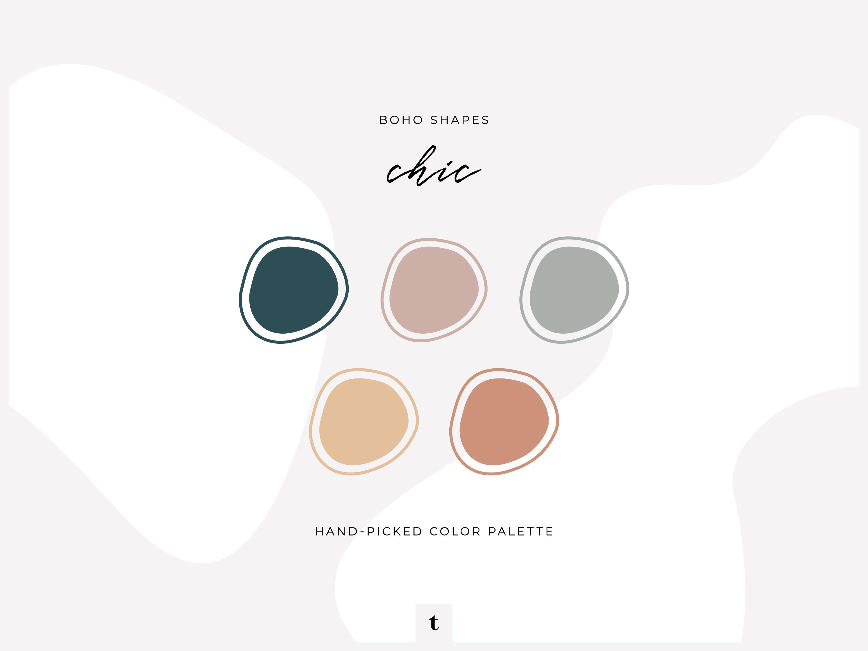 Chic Boho Shapes Hand Drawn Boho Shapes Organic Shapes Boho - Etsy