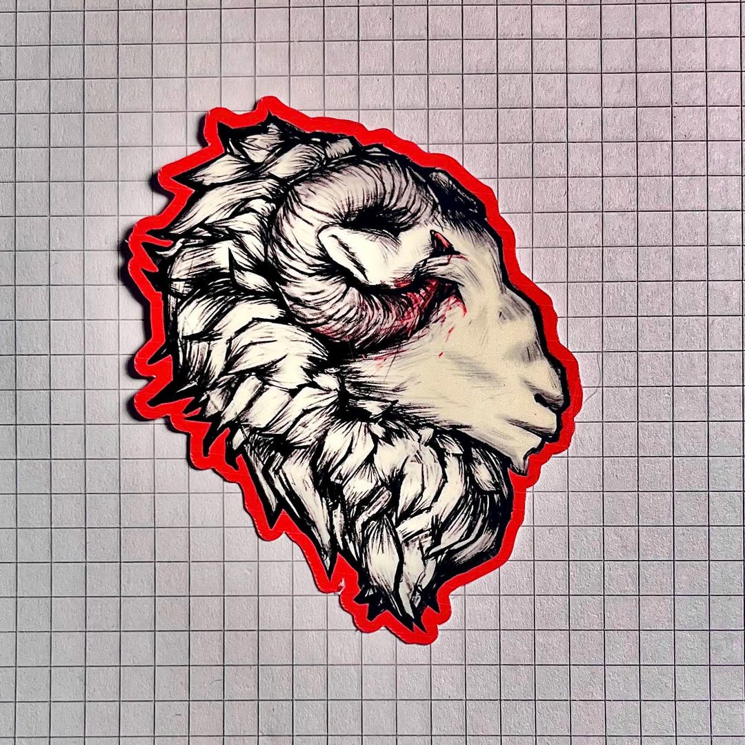 Vinyl Ram Sticker - Etsy