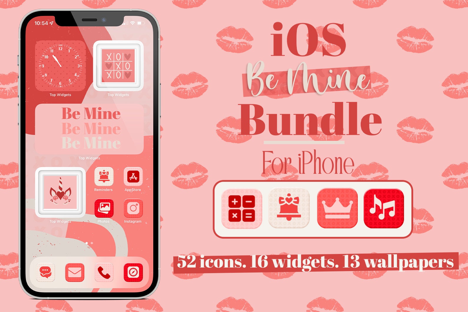 Be Mine Boho Apps Icons Bundle Ios Screen Customization | Etsy
