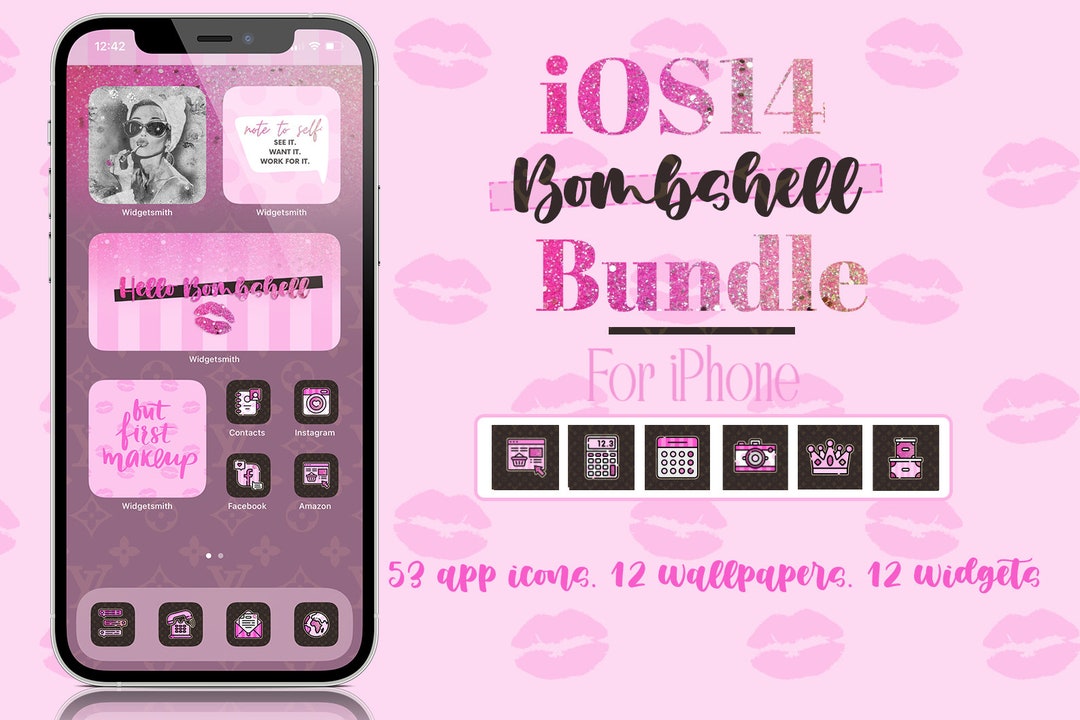 Bombshell Ios App Icon Bundle, Screen, Icons, Apps, Wallpapers, Widgets ...