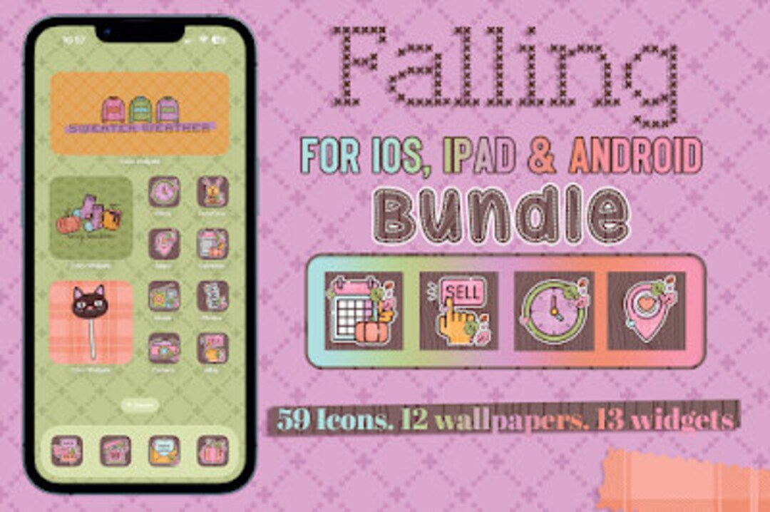 Falling App Icons Bundle for Ios and Android Devices - Etsy