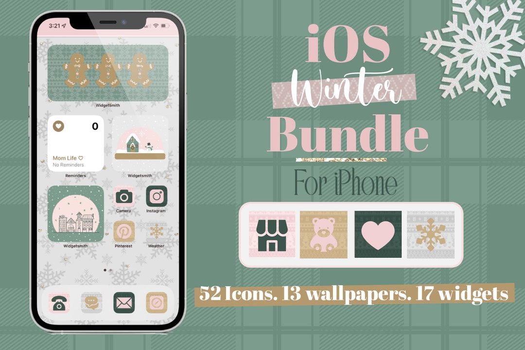 Winter Ios App Icons Bundle, Icons, Customization, Homescreen, Iphone ...