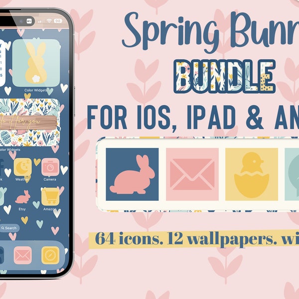 Pink Bunny Ios Wallpaper - Etsy
