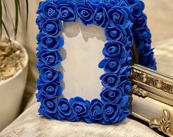 Royal Blue Picture Frame - Etsy UK