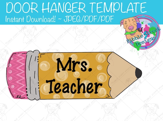 Teacher Appreciation Pencil Door Sign - Etsy